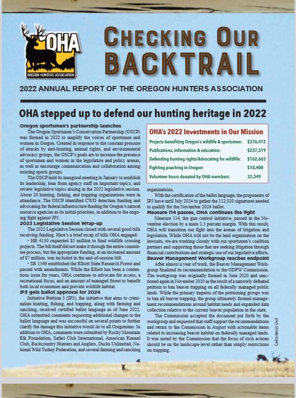 Publications - Oregon Hunters Association