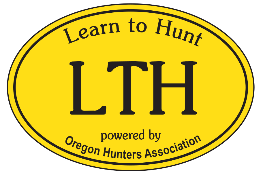 Learn to Hunt Logo b&w with yellow background – Oregon Hunters Association