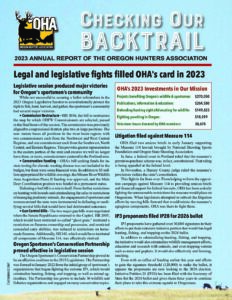 OHA annual report 2023 – Oregon Hunters Association