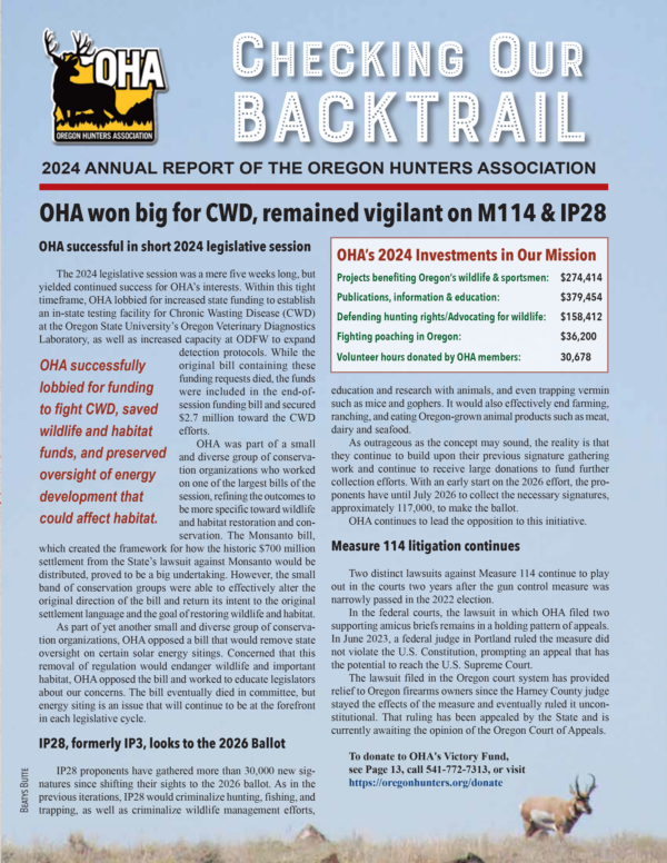 Publications – Oregon Hunters Association