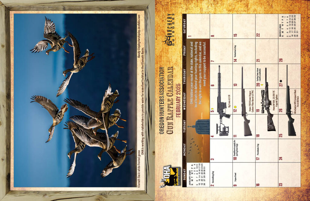2025 OHA Gun Calendar Feb25 – Oregon Hunters Association