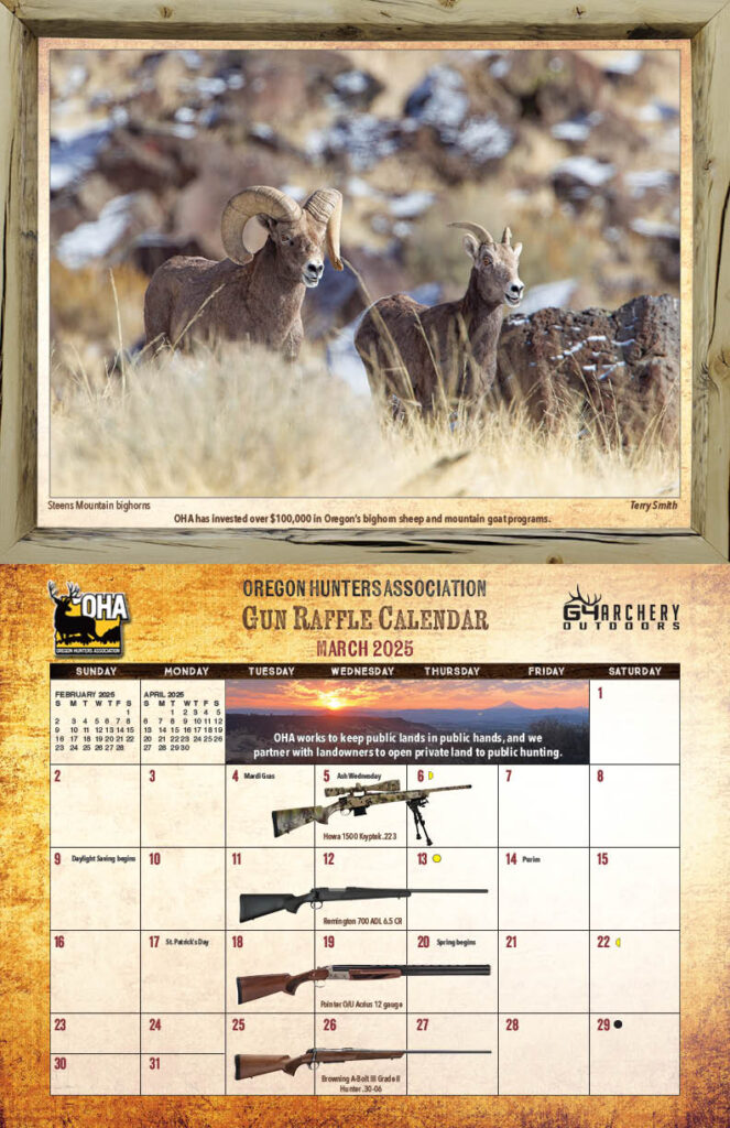 The next OHA ’25 Gun Calendar winner is…. – Oregon Hunters Association