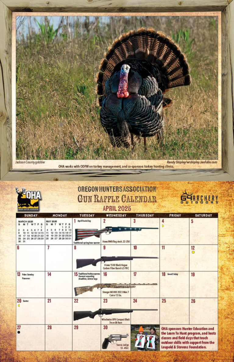 The next OHA ’25 Gun Calendar winner is…. – Oregon Hunters Association