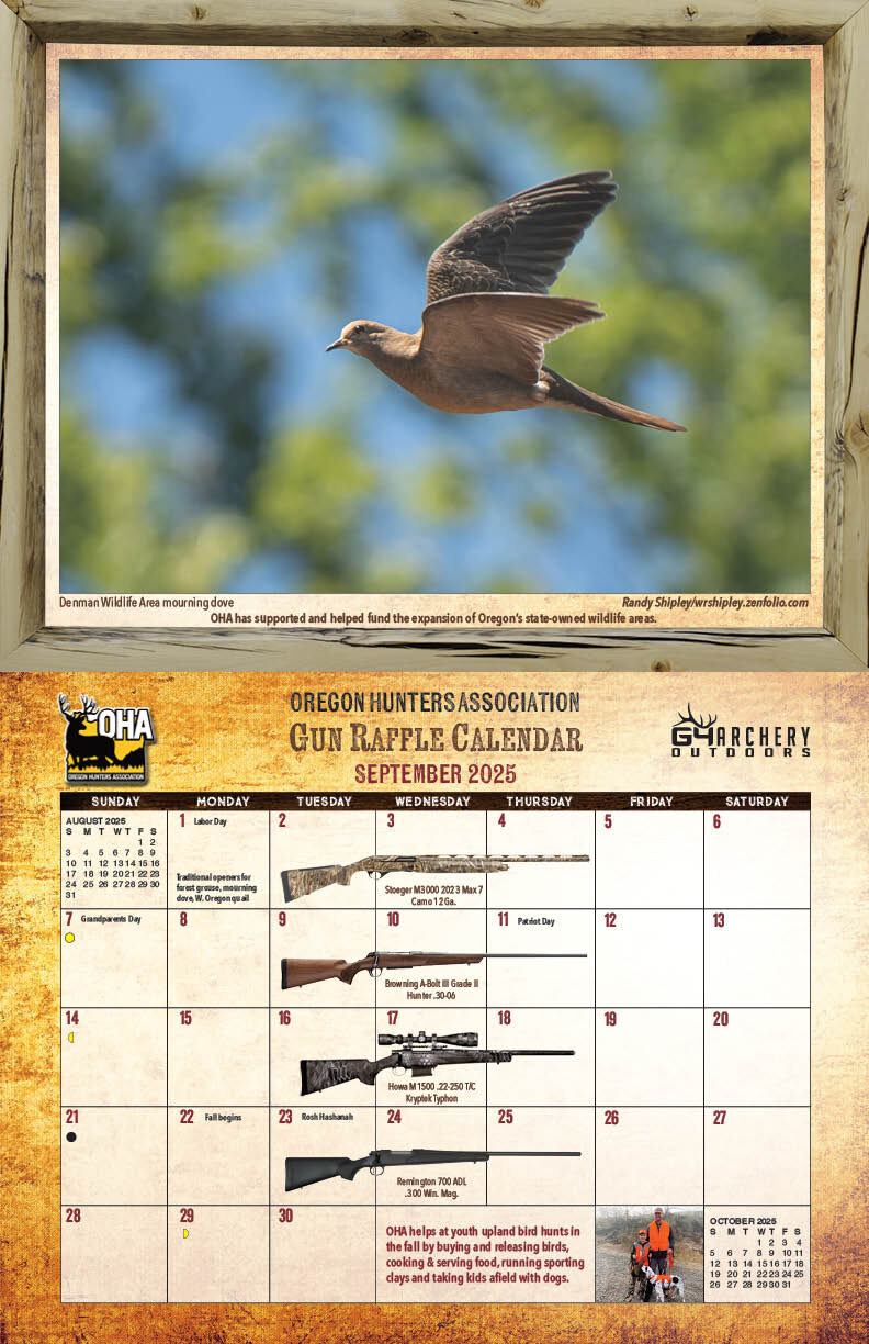 The next OHA ’25 Gun Calendar winner is…. – Oregon Hunters Association